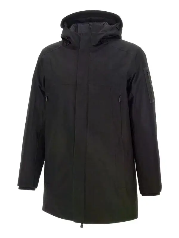 Hugo Boss Hexatech Drawstring Hooded Coat - Black