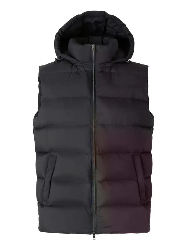 Herno Hooded Padded Vest - Black