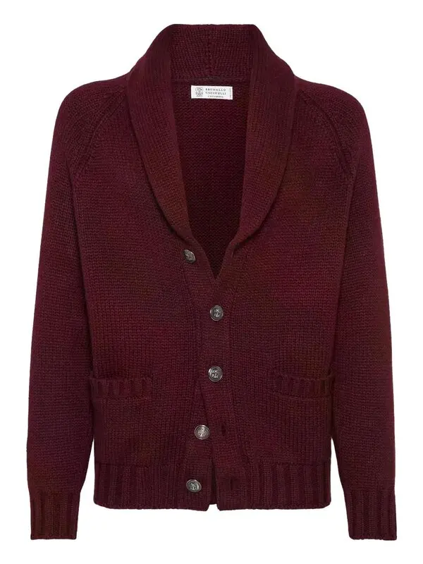 Brunello Cucinelli Shawl-collar Cardigan - Red