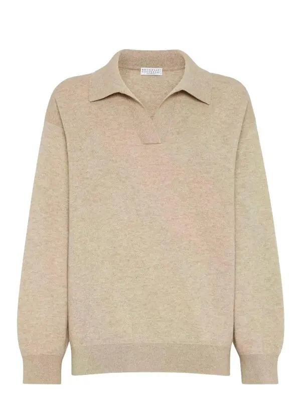 Brunello Cucinelli Polo-collar Sweater - Neutrals