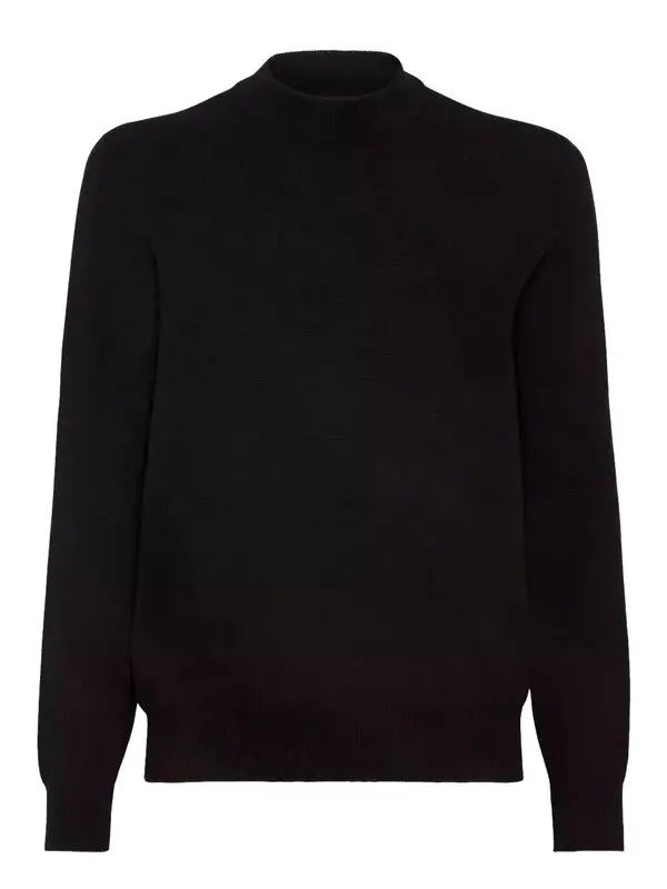 Brunello Cucinelli Funnel-neck Sweater - Black