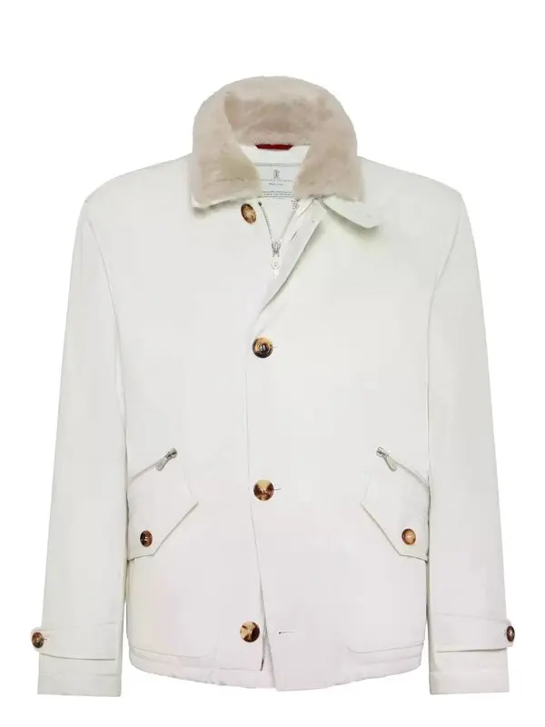 Brunello Cucinelli Padded Bomber Jacket - Neutrals
