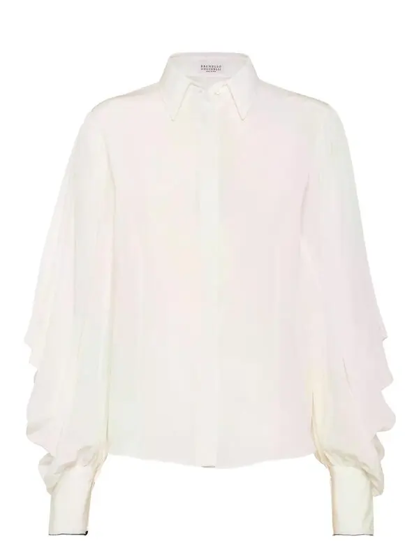 Brunello Cucinelli Silk Shirt - White