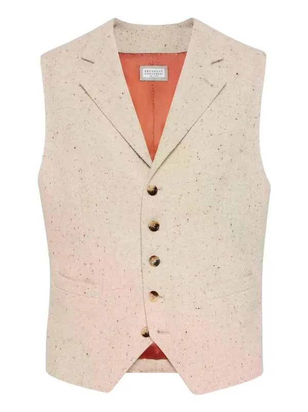 Brunello Cucinelli Button-fastening Waistcoat - Neutrals