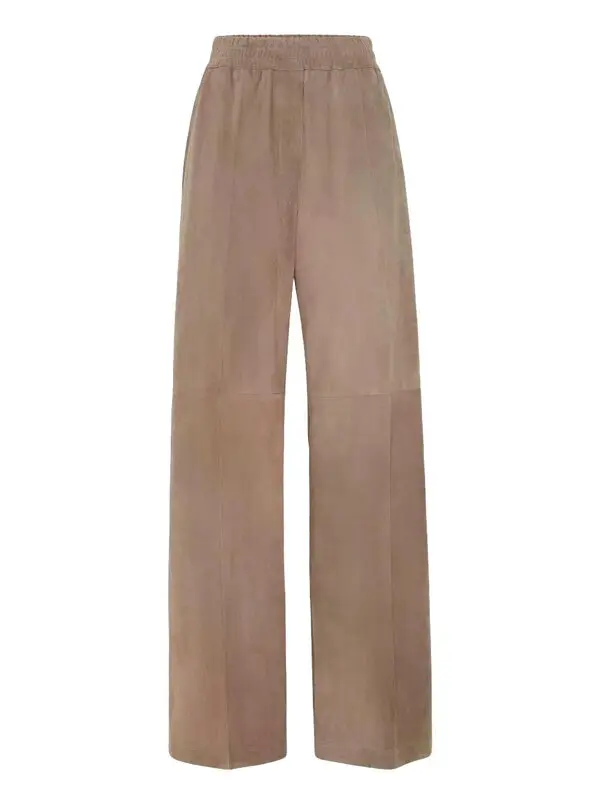 Brunello Cucinelli Suede Trousers - Brown