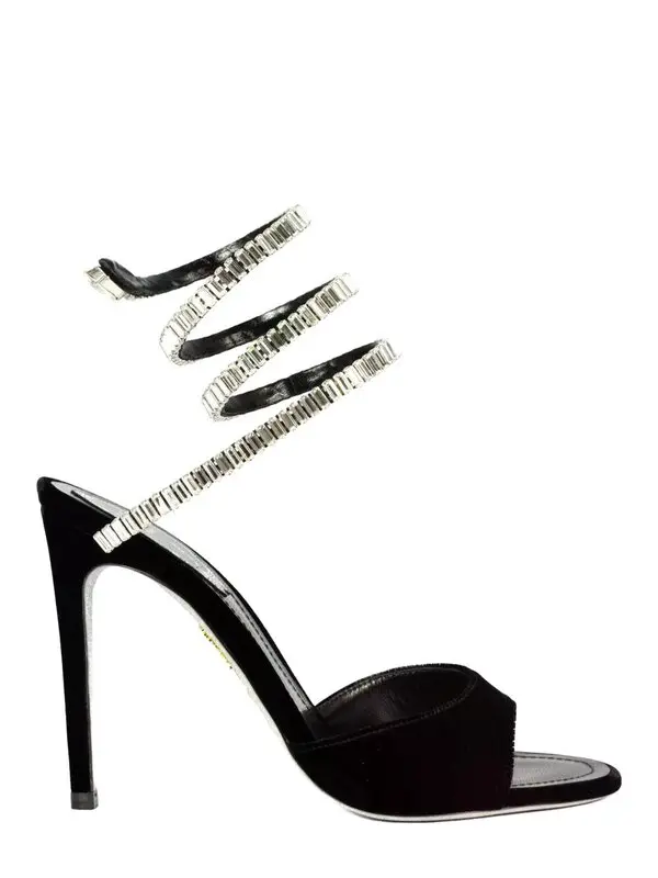 Rene Caovilla 105mm Cleo Spark Sandals - Black