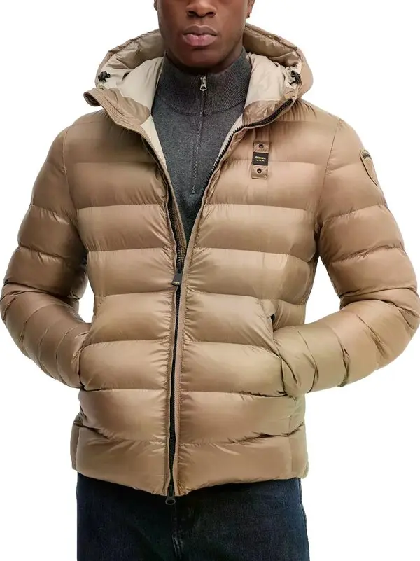 BLAUER. Hooded Padded Jacket - Neutrals