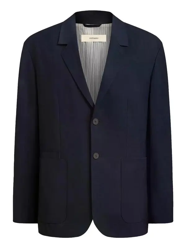 12 STOREEZ Wool-blend Blazer - Blue