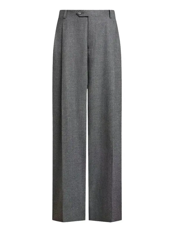 12 STOREEZ Drago Pleated Trousers - Grey