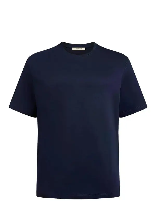 12 STOREEZ Mercerised Cotton T-shirt - Blue