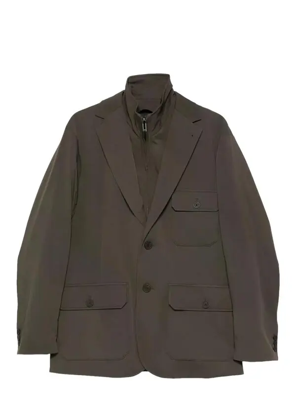 Emporio Armani Single-breasted Blazer - Green