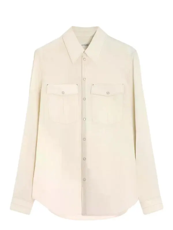 LEMAIRE Chest-pocket Long-sleeve Shirt - Neutrals