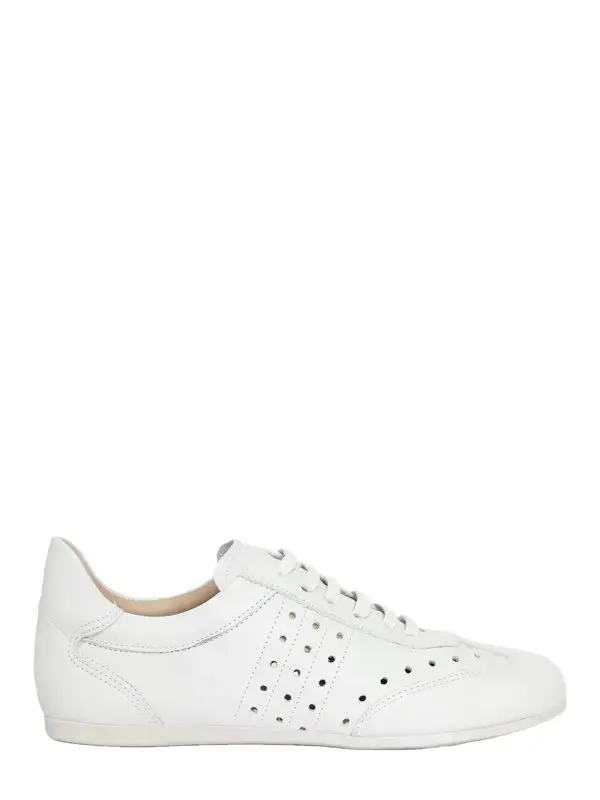 STUDIO CHOFAKIAN Monocle Café Perforated Sneakers - White