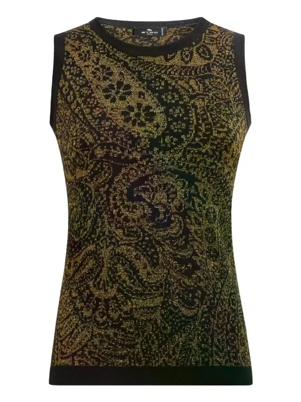 Etro Paisley-motif Sleeveless Top - Black