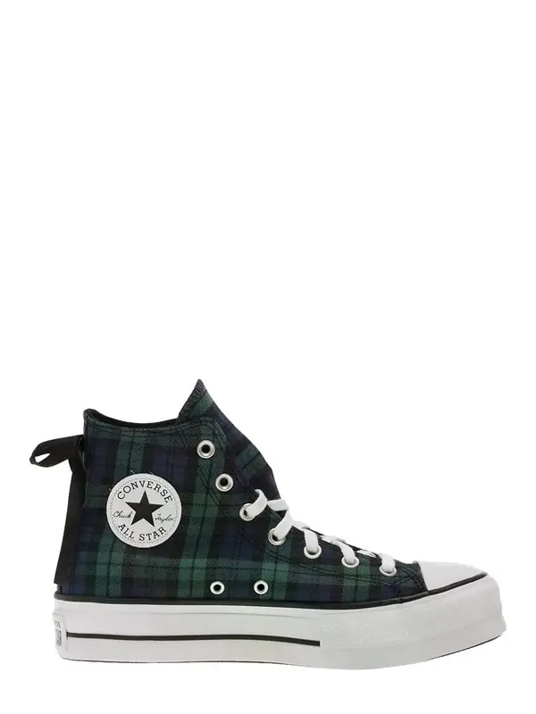CONVERSE Chuck Taylor All Star Lift Plaid-pattern Sneakers - Blue