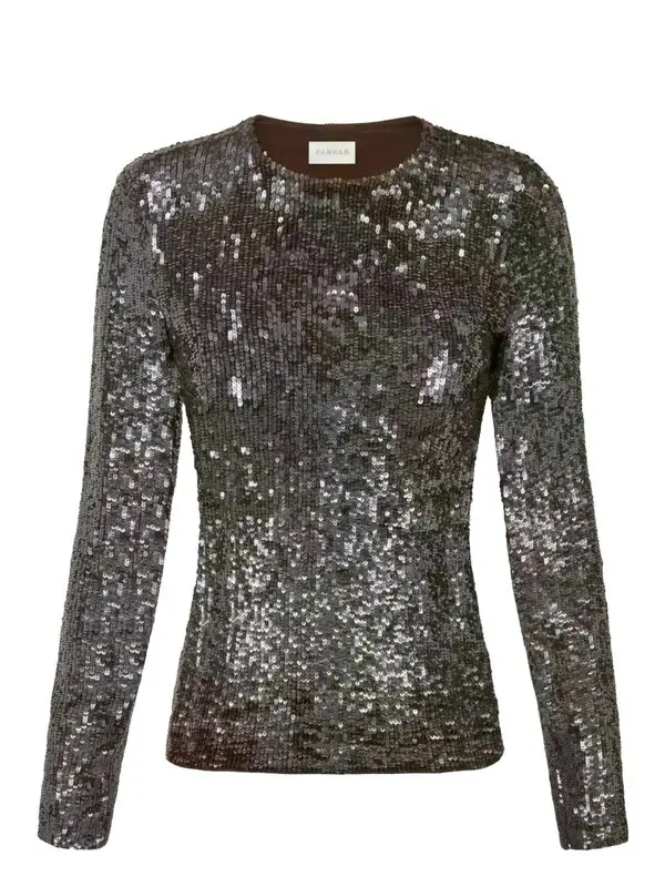 P.a.r.o.s.h Sequin-embellished Top - Grey