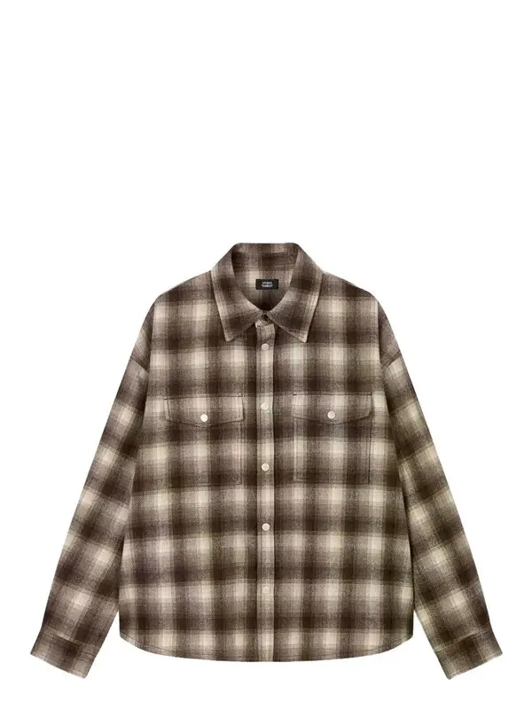 STUDIO TOMBOY Checked-pattern Shirt - Brown