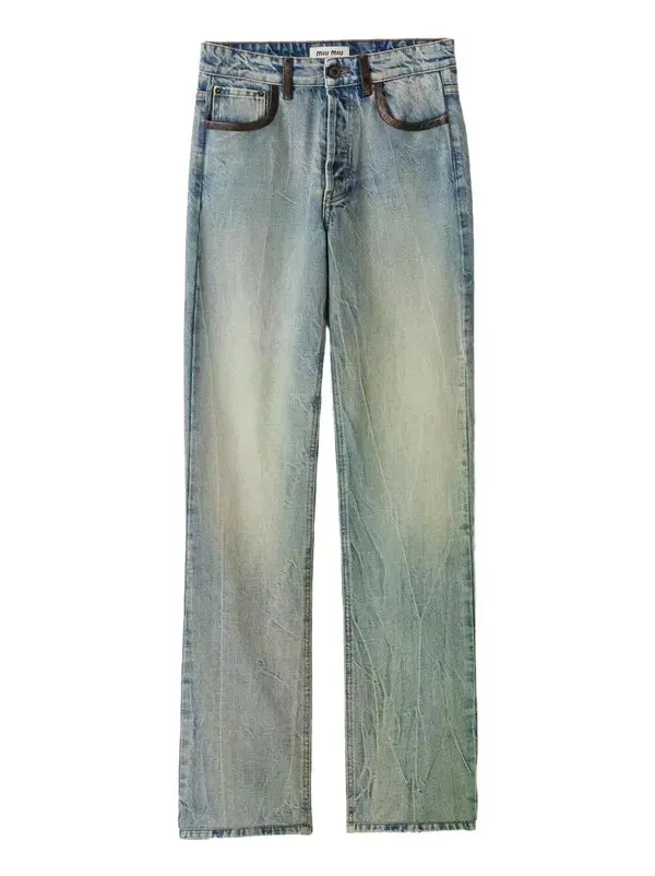 Miu Miu Patch-pocket Jeans - Blue