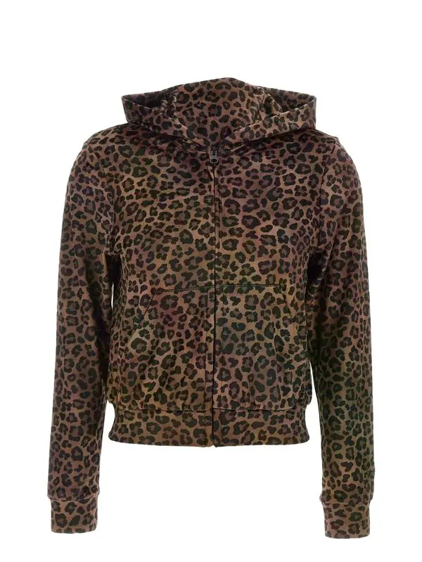 MC2 SAINT BARTH Animal-print Zip-up Hoodie - Brown