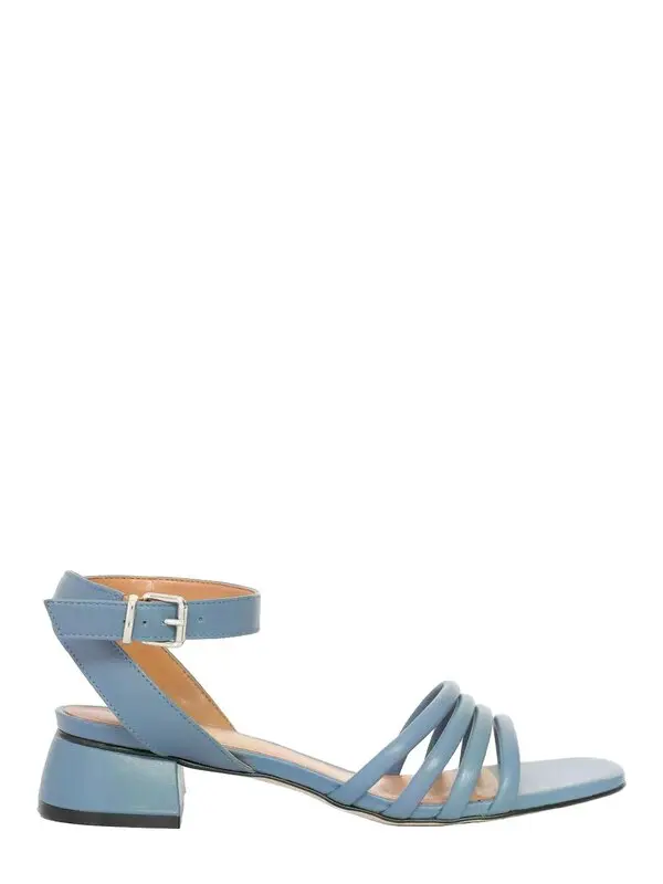 STUDIO CHOFAKIAN 25mm Strappy Block Heel Sandals - Blue