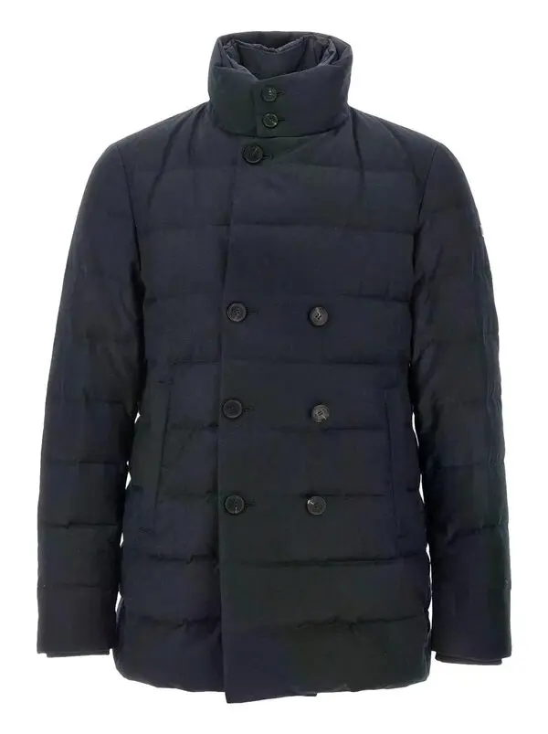 DUNO Quilted Double-breasted Jacket - Blue