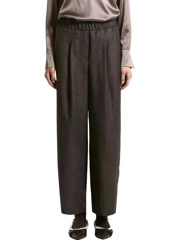 Peserico Pleated Trousers - Brown