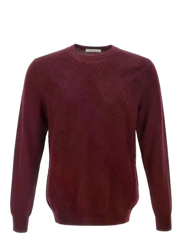 DIKTAT Diamond Pattern Sweater - Red