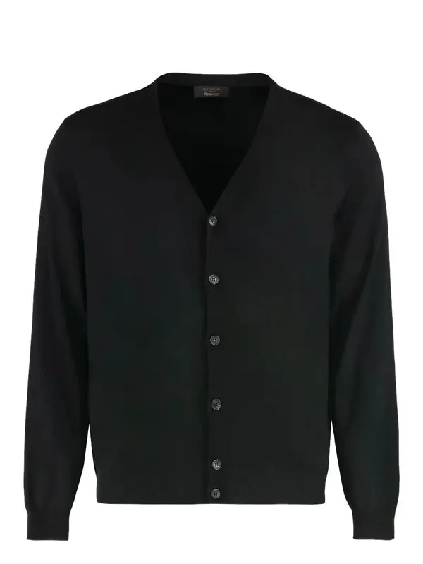 SLOWEAR Button-fastening V-neck Cardigan - Black