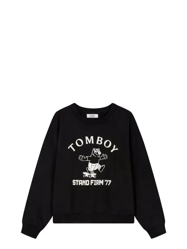 STUDIO TOMBOY Crew Neck Sweatshirt - Black