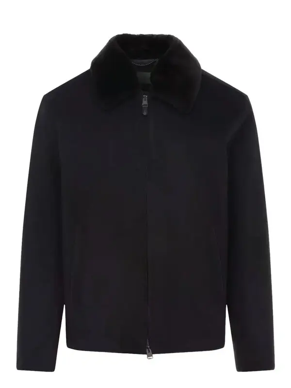 Canali Zip-fastening Jacket - Blue
