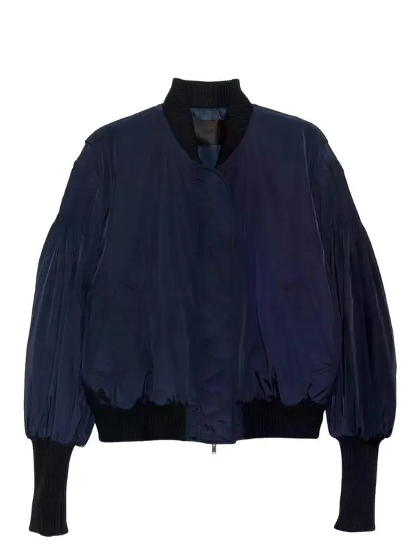 YCH Pleated-sleeve Jacket - Blue