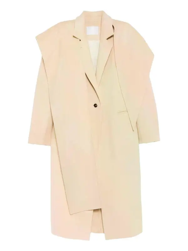 YCH Single-breasted Trench Coat - Yellow