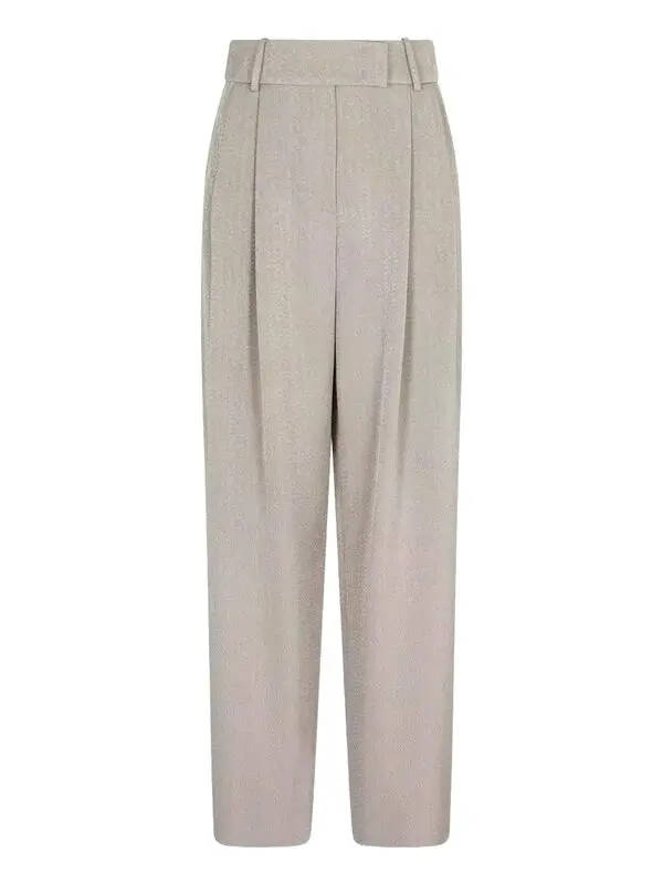 Giorgio Armani Pleated Tailored Trousers - Neutrals