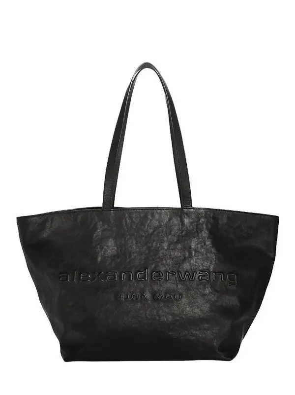 Alexander Wang Punch Crinkle Leather Tote Bag - Black