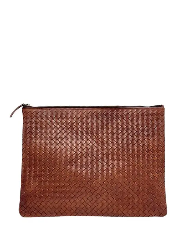 Dragon Diffusion Interlaced Leather Pochette - Tan