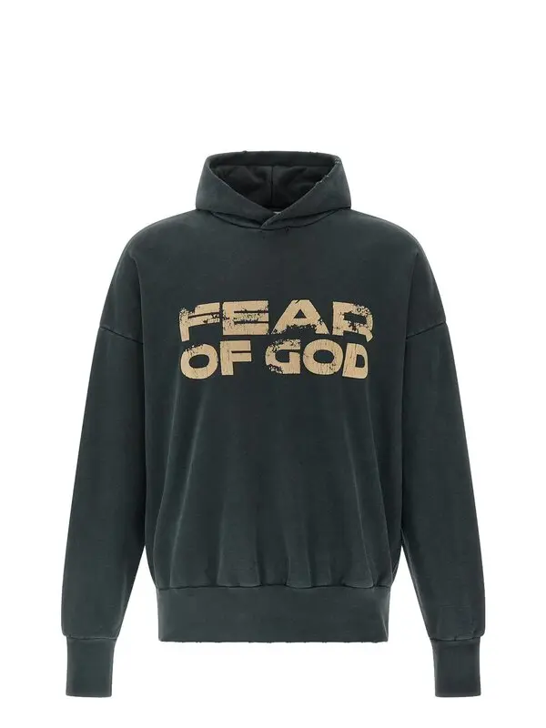 Fear Of God Heavy Cotton Fleece Hoodie - Black
