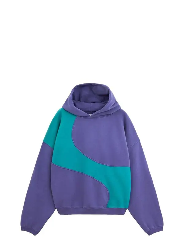 ERL Wave Hoodie Knit Sweatshirt - Purple