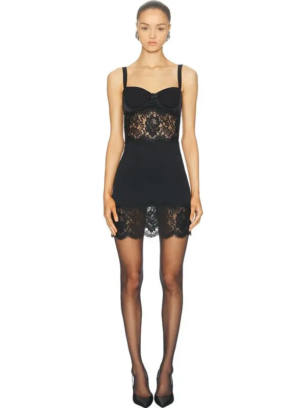 Dolce & Gabbana Mini Slip Dress - Black