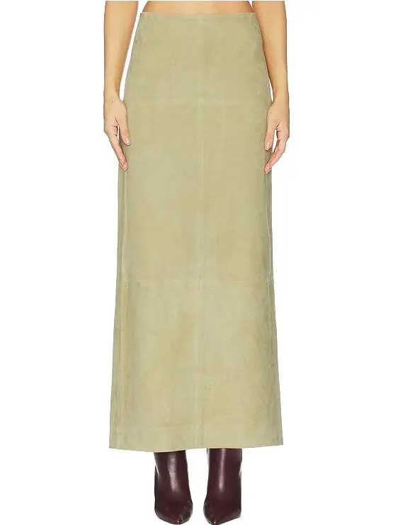 SRG Sonya Suede Skirt - Tan