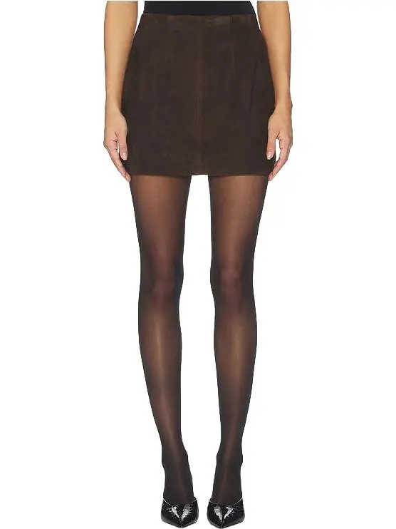 SRG Apple Suede Skirt - Chocolate