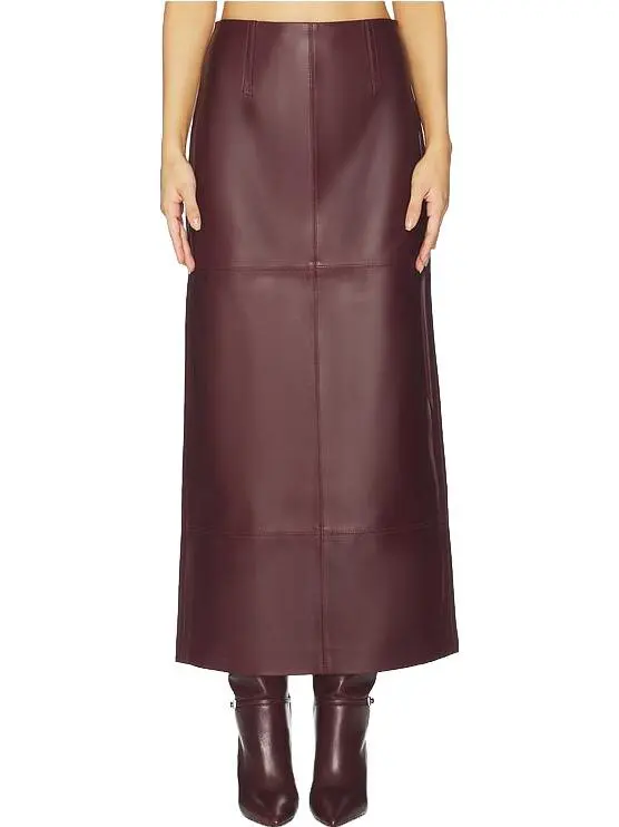 SRG Leather Skirt - Oxblood