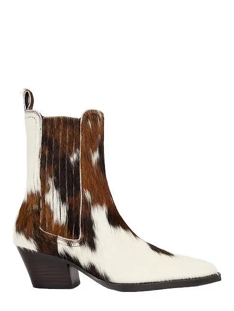 Lola Cruz Pony Hair Ankle Bootie - Vaca