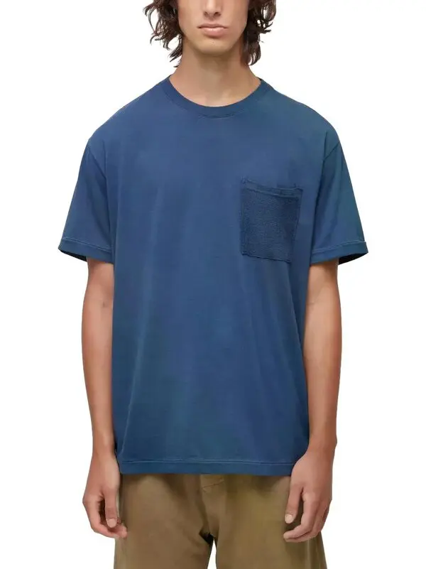 OSKLEN Textured-pocket T-shirt - Blue