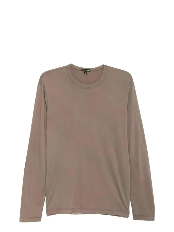 JAMES PERSE Lotus Long Sleeve T-shirt - Brown