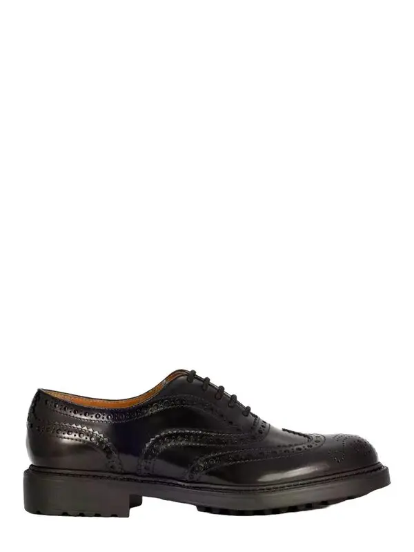 DOUCAL'S Brogue Lace-up Shoes - Black