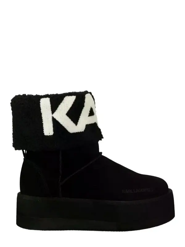 Karl Lagerfeld Thermo Platform Boots - Black