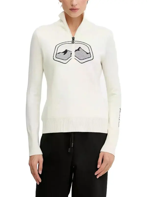 Bogner Azra Graphic Print Sweater - White