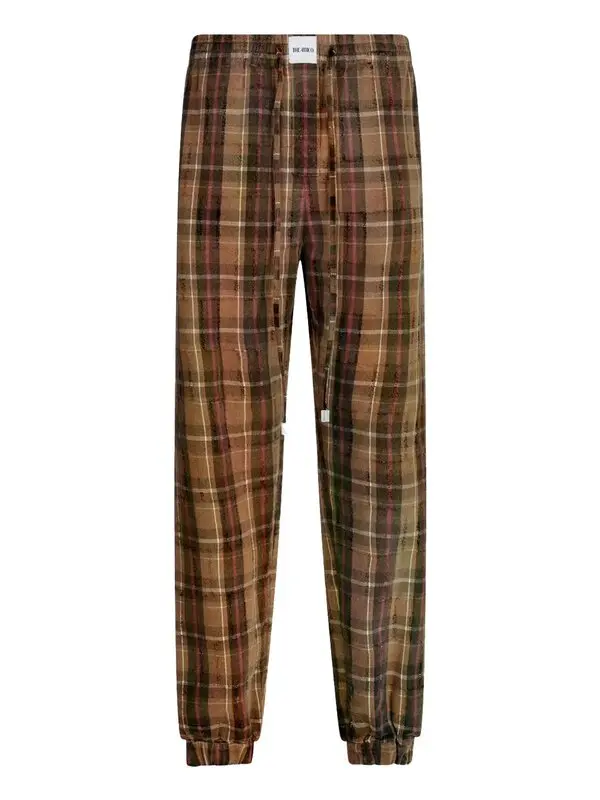 Attico Plaid Long Pant - Brown