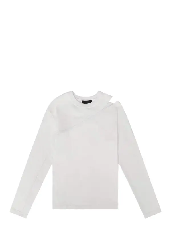 HELIOT EMIL Diagonal-seam Long-sleeve T-shirt - White
