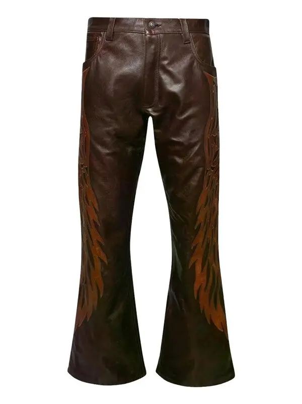 EARTHLING VIP Leather Trousers - Brown